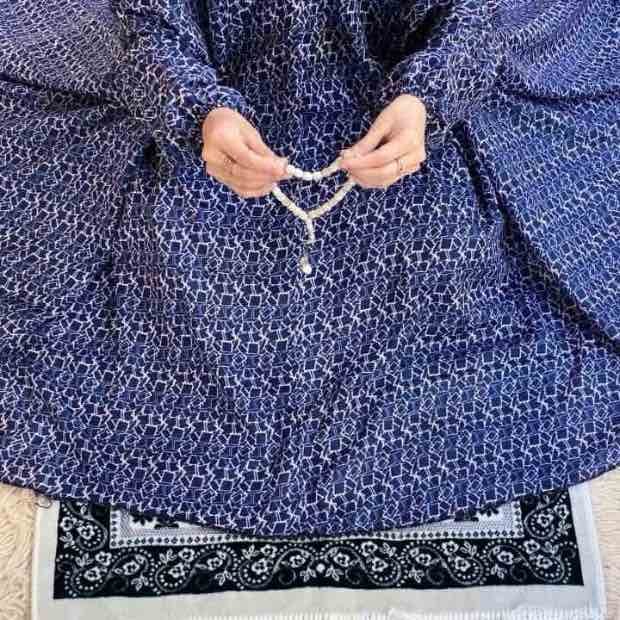 Namaz Chadar - Sapphire Enigma - Find peace in every prayer.