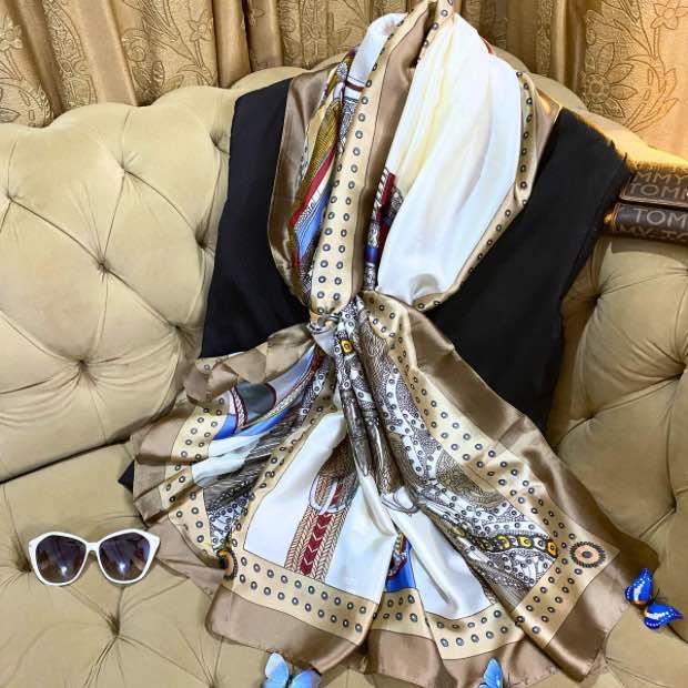 Premium Silk Hijab - Sands Ivory - Buy Luxury Silk Hijabs Online.