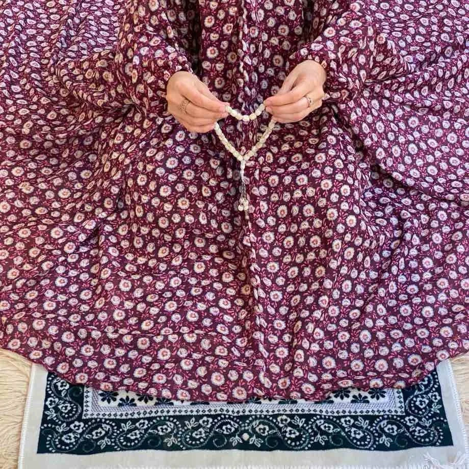 Namaz Chadar - Garnet Harmony - Purity in every prayer.